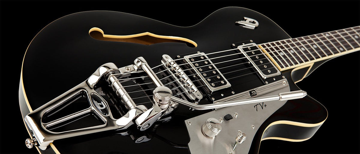 Duesenberg Starplayer TV Vintage Black Plus, Piezo Pickup – evotech ...